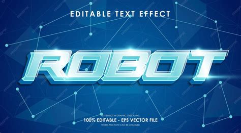 Premium Vector Editable Robot Text Effect Suitable For Digital
