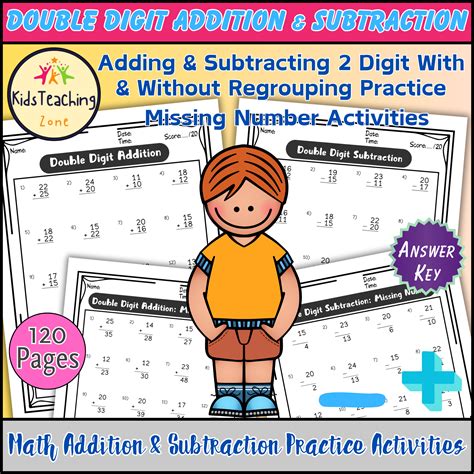 2 Digit Addition And Subtraction With And Without Regrouping Missing Number Made By Teachers