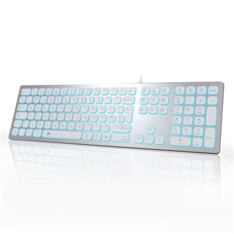 Aluminum Slim Backlit Keyboard Wired Uk Layout Compatible With Apple