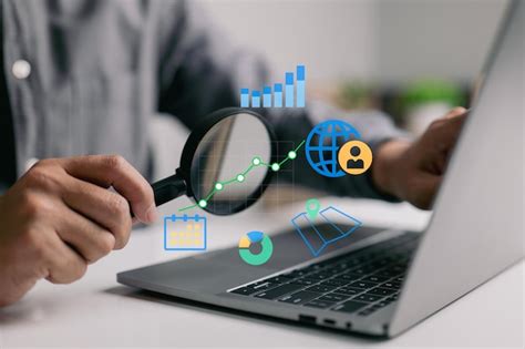 Premium Photo Smart Business Analyst With A Magnifying Glass