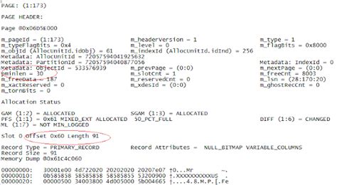 Sql Serverunderstanding The Data Record Structure Sqlservercentral