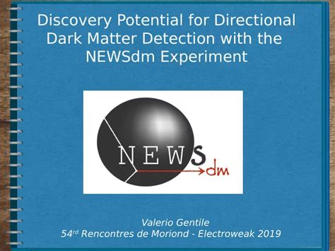 Ppt Discovery Potential For Directional Dark Matter Detection With