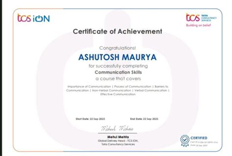 ashutosh maurya on linkedin hello connection i am glad to share that i have completed an online