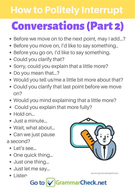 how to politely interrupt conversations part 2 english vocabulary