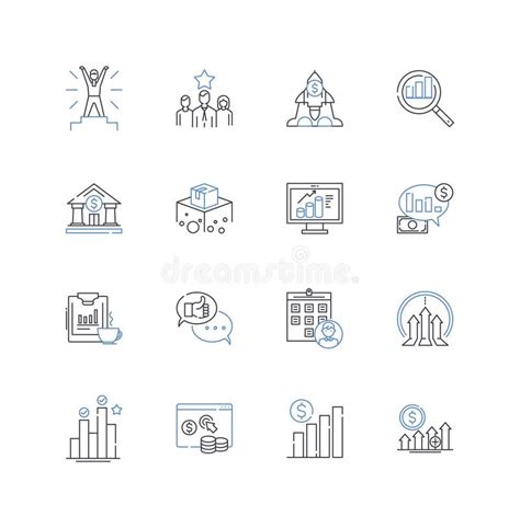 Potentiality Line Icons Collection Promise Potential Opportunity