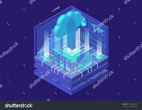 Cloud Migration Concept Symbol Floating Cloud Stock Vector Royalty Free 1326085082 Shutterstock
