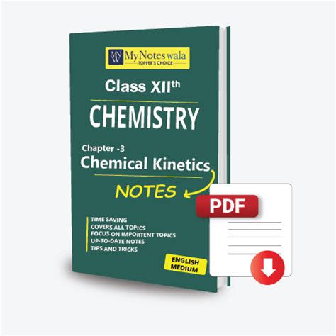Class 12 Chemistry Chapter 3 Chemical Kinetics English Medium PDF MyNoteswala MyNoteswala