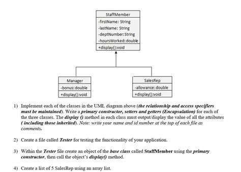Solved Staff Member Firstname String Lastname String