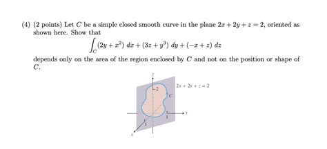 Points Let C Be A Simple Closed Smooth Curve Chegg