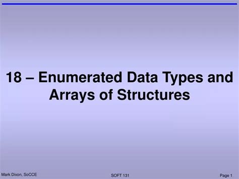 Ppt 18 Enumerated Data Types And Arrays Of Structures Powerpoint
