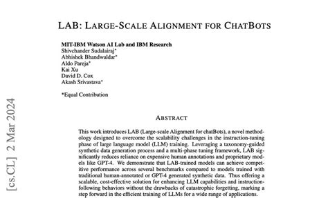 niklas heidloff on linkedin lab large scale alignment for chatbots
