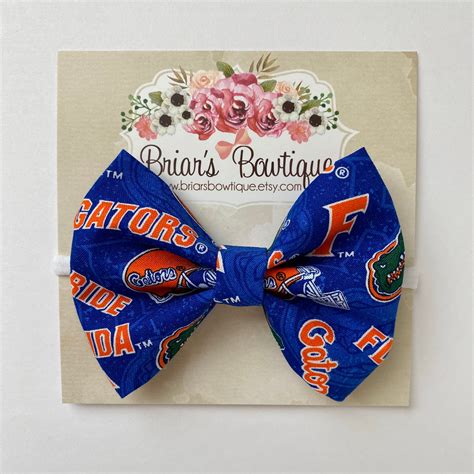 Florida Gators Bow Headband Or Hair Clip College Team Bow Etsy