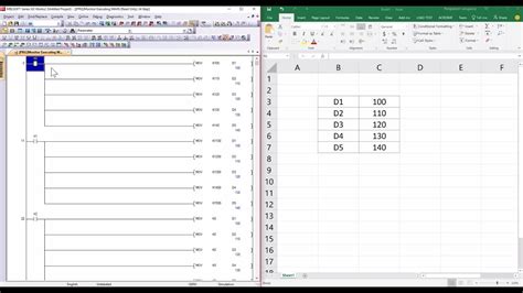Gx Works2 Linked With Microsoft Excel Using Dde Client Youtube