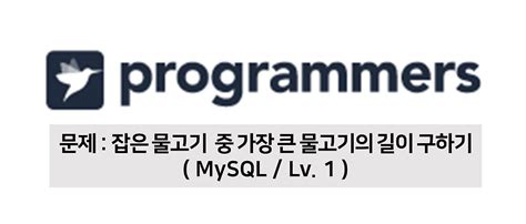 [sql] 잡은 물고기 중 가장 큰 물고기의 길이 구하기 프로그래머스 mysql level 1