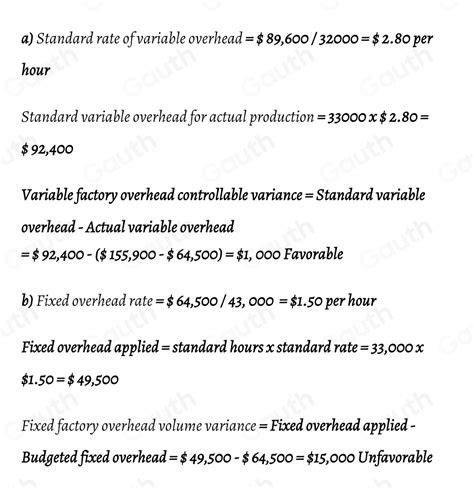 Solved Factory Overhead Cost Variances Port Norris Textiles Corporation Began September With A
