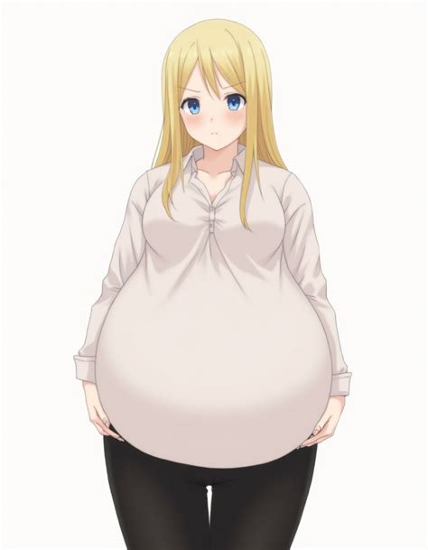 Blond Woman With Belly Expansion Anime Stable Diffusion Online