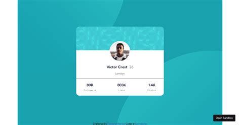 Profile Card Component Codesandbox