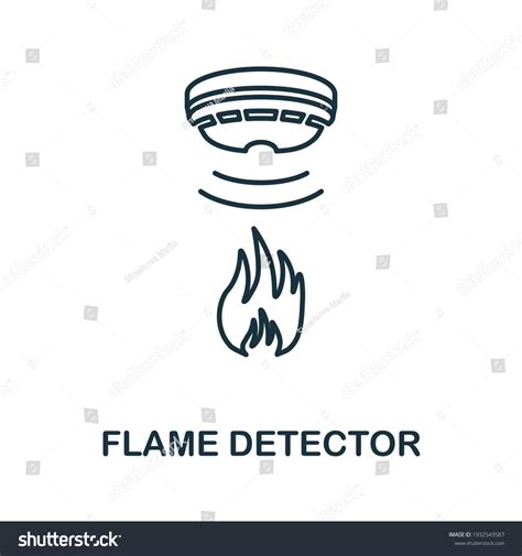 Flame Detector Icon Simple Element Sensors Stock Vector Royalty Free 1932543587 Shutterstock