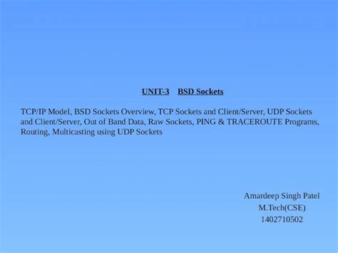 Pptx Bsd Sockets Dokumentips