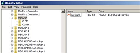 Troubleshooting Msolap Provider Is Not Registered” Errors