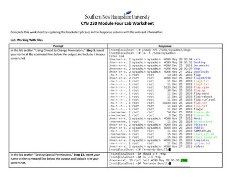 CYB Fernando Bonilla CYB Module Four Lab Worksheet Complete This Worksheet By