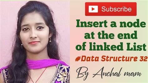 Algorithm And Program To Insert A Node At The End Of The Linked List