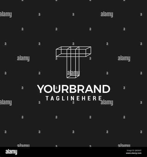 Initial Letter T With Architecture Graphic Logo Design Stock Vector
