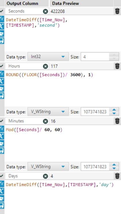 alteryx datetime parse and splitting into days hours minutes the