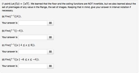 Solved 1 Point Letf X [x 31 We Learned That The Floor