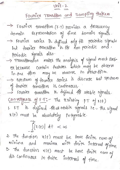 Solution Fourier Transform And Sampling Theorem Studypool