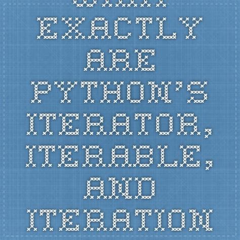 What Does Iterate Mean In Python What Does Mean