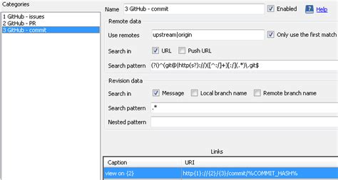 install a template for revision links · issue 4970 · gitextensions