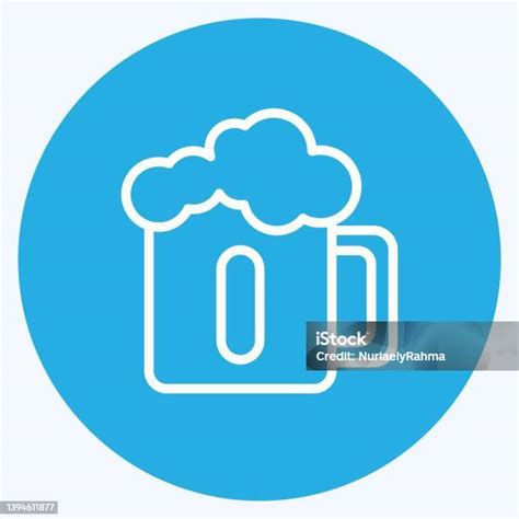 맥주의 아이콘 머그잔 음료 기호에 적합합니다 파란 눈 스타일 편집 가능한 간단한 디자인 디자인 템플릿 벡터 간단한 기호 그림 0명에 대한 스톡 벡터 아트 및 기타 이미지