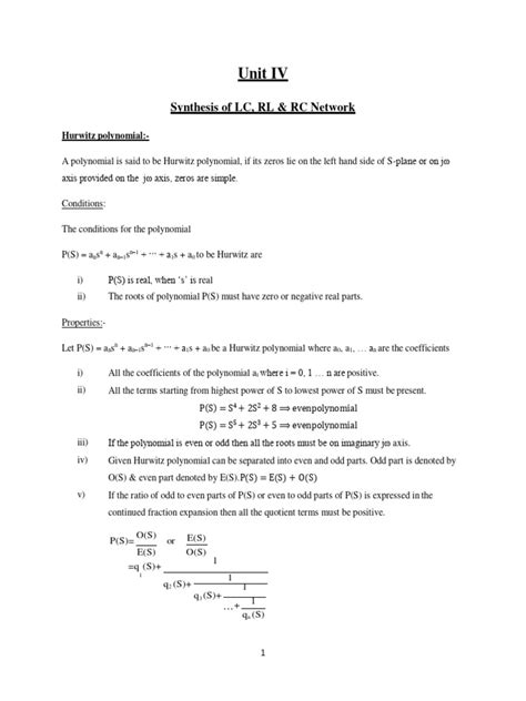 Passive Networks Unit 5 Pdf Complex Number Mathematics
