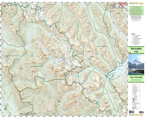 Mount Assiniboine Area By Gotrekkers The Map Shop