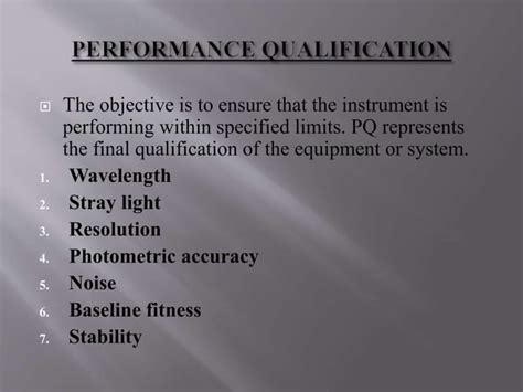 Validation Of Uv Visible Spectrophotometer Pptx