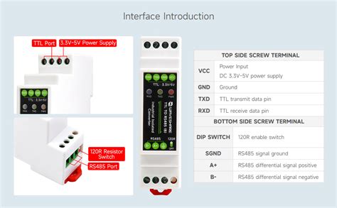 Waveshare Rail Mount TTL To RS Isolated Converter Multi Isolation Protection Compatible