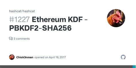 Ethereum Kdf Pbkdf2 Sha256 · Issue 1227 · Hashcathashcat · Github