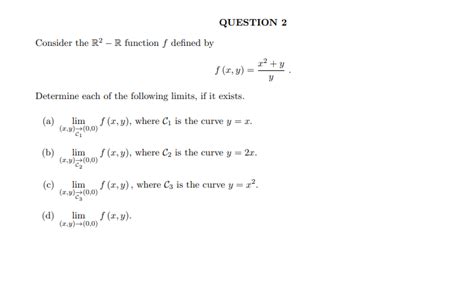 Solved Consider The R2−r Function F Defined By Fxyyx2y