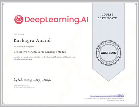 Finished Generative Ai With Llms Course Kushagra Anand Posted On