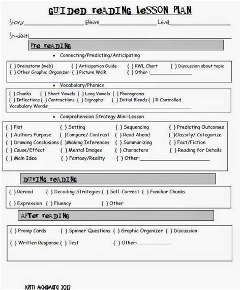 20 Reading Intervention Lesson Plan Template Simple Template Design