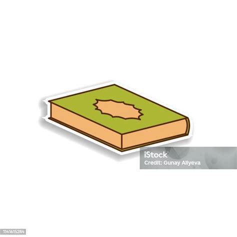 코란 스티커 아이콘입니다 색상 아랍어 문화 아이콘의 요소입니다 프리미엄 품질 스티커 디자인 아이콘입니다 웹사이트 웹 디자인에 대