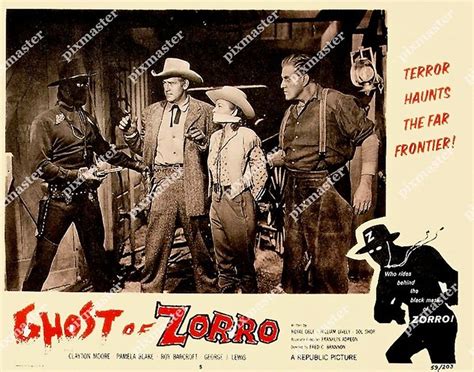 Ghost Of Zorro 1959 Republic 5 Clayton Moore 11 X 14 Lobby Scene Card
