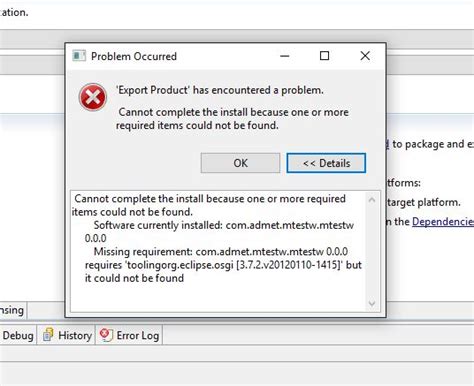Java Error While Trying To Export Eclipse Product Using Wizard