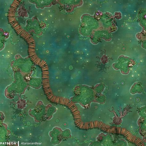 Swamp Encounter Dnd Battlemap Feywild Marsh Battle Map Dnd