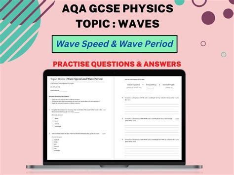 Aqa Gcse Physics Wave Speed And Period Calculations Revision Questions And Answers 2023