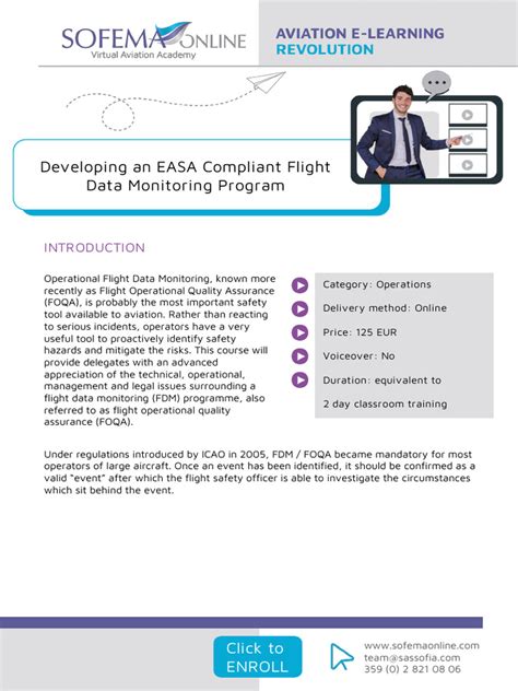 Training Alert Sol Developing An Easa Compliant Flight Data Monitoring Program Pdf Risk Data