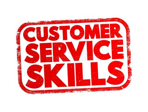Customer Service Skills Text Stamp Concept Background Stock