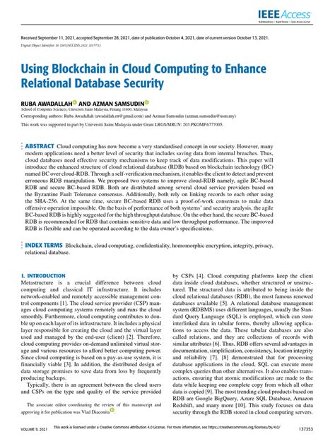 Usingblockchainincloudcomputingtoenhancerelationaldatabase