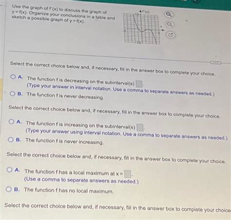 Solved Use The Graph Of F X To Discuss The Graph Of Chegg Com